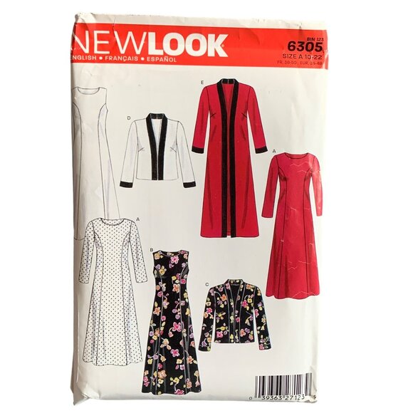 New Look | Other | New Look 635 Womens Long Jacket Dress Sewing Pattern ...